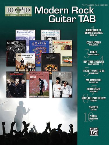 Amazon.com: Modern Rock Guitar Tab: 10 for $10 Sheet Music Series ...