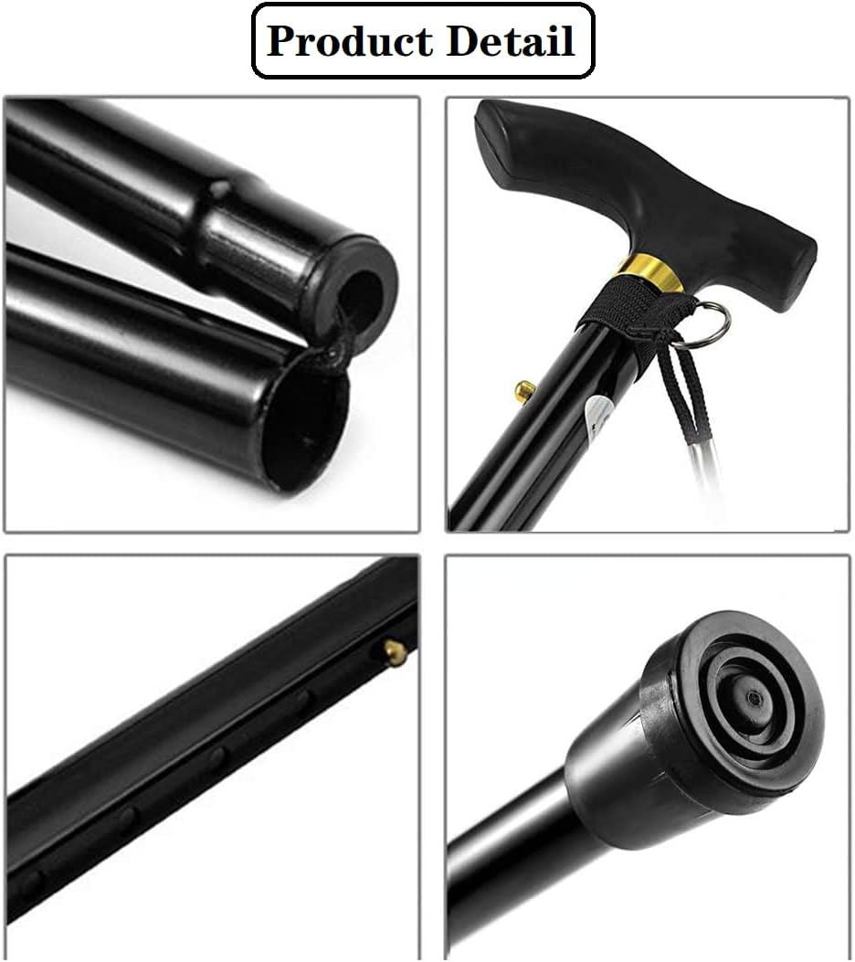 WSNDY Walking Stick, Adjustable Folding Walking Cane with Ergonomic ...