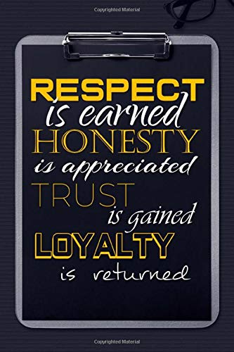 Respect is earned, honesty is appreciated, trust is gained, loyalty is ...