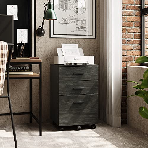 Snapklik.com : DEVAISE 3 Drawer Wood Mobile File Cabinet
