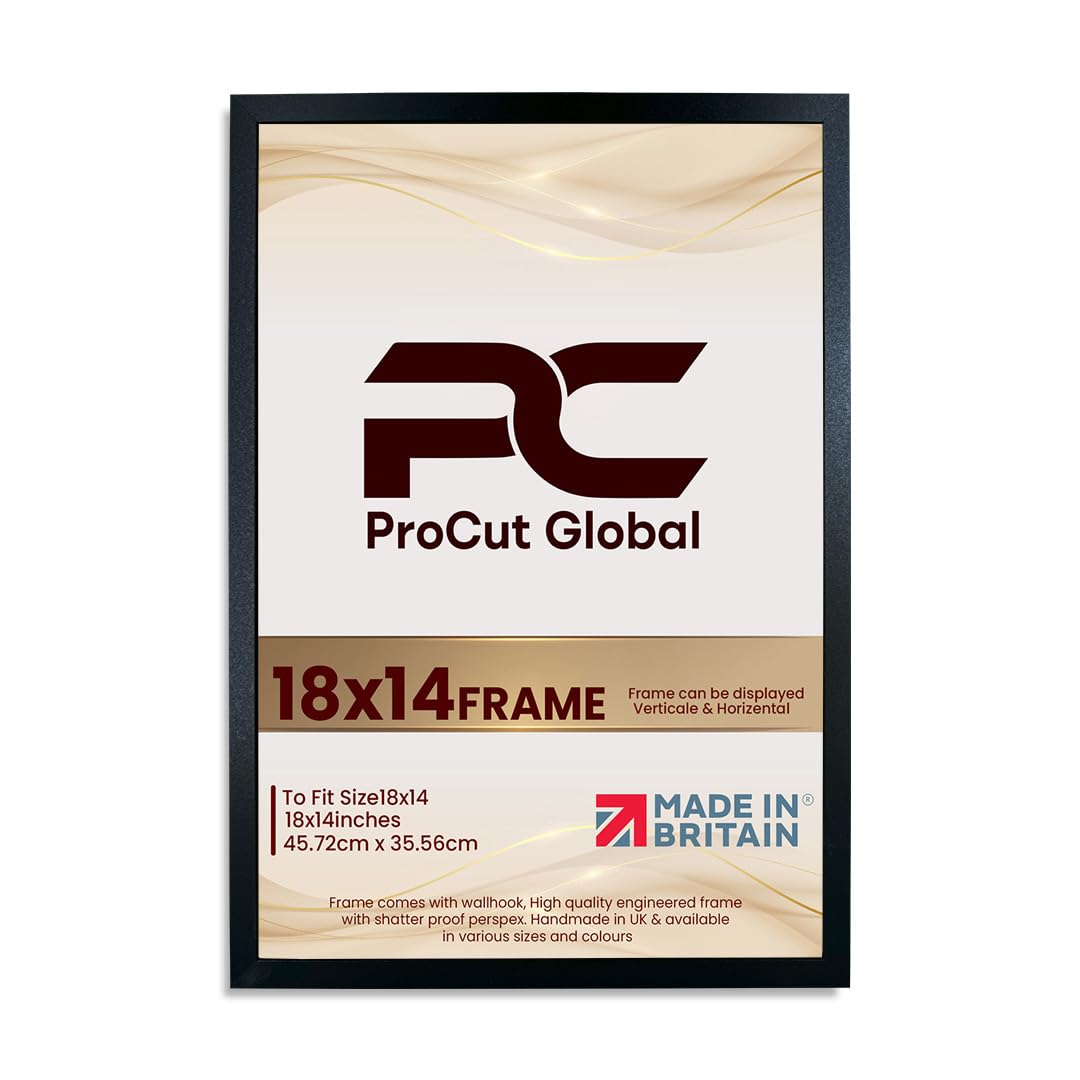 Procut Global Picture Frames 18x14 Black -Sleek 18x14 Poster Frames ...