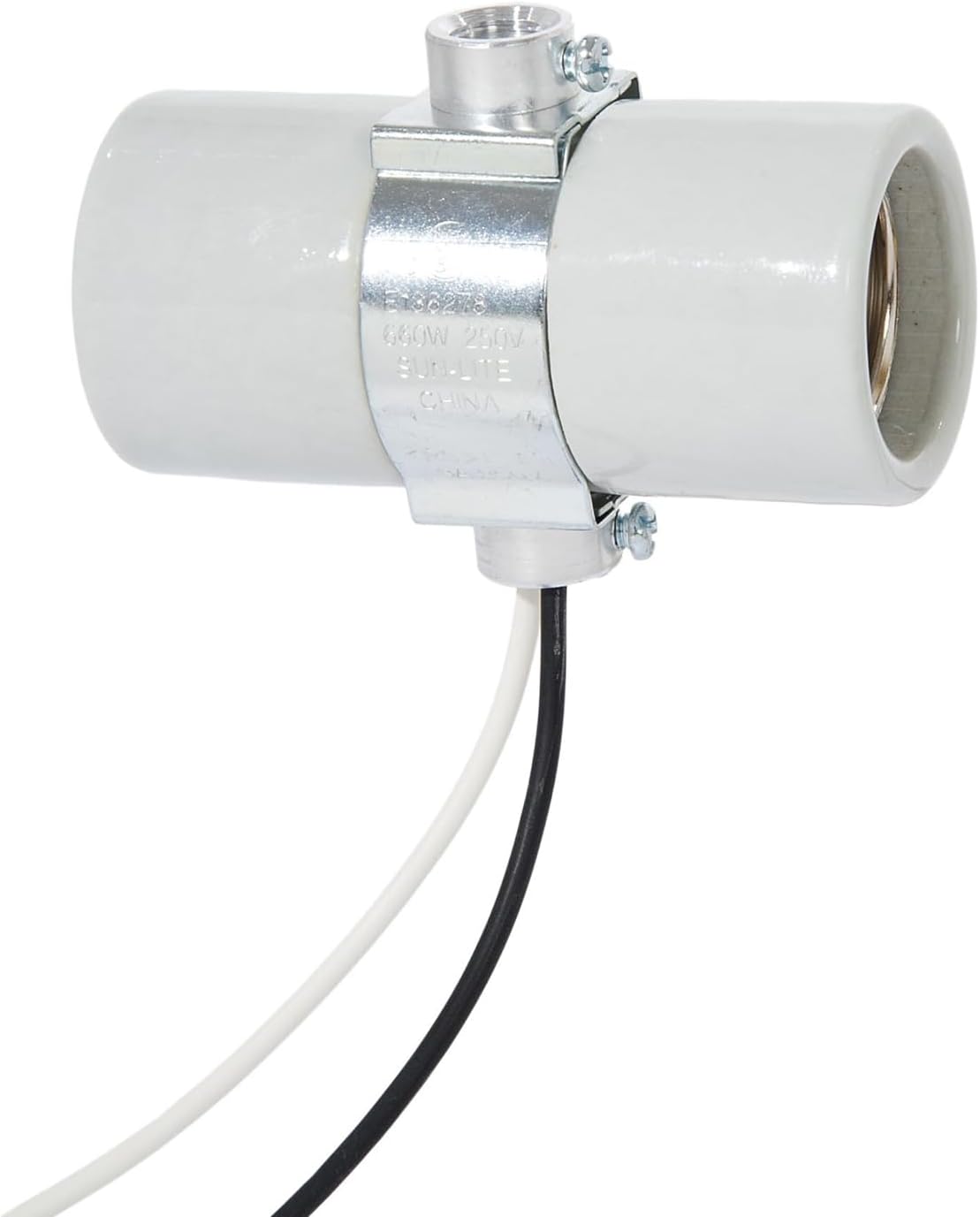 Amazon.com: B&P Lamp® Twin Medium Base, Glazed Porcelain Socket with ...