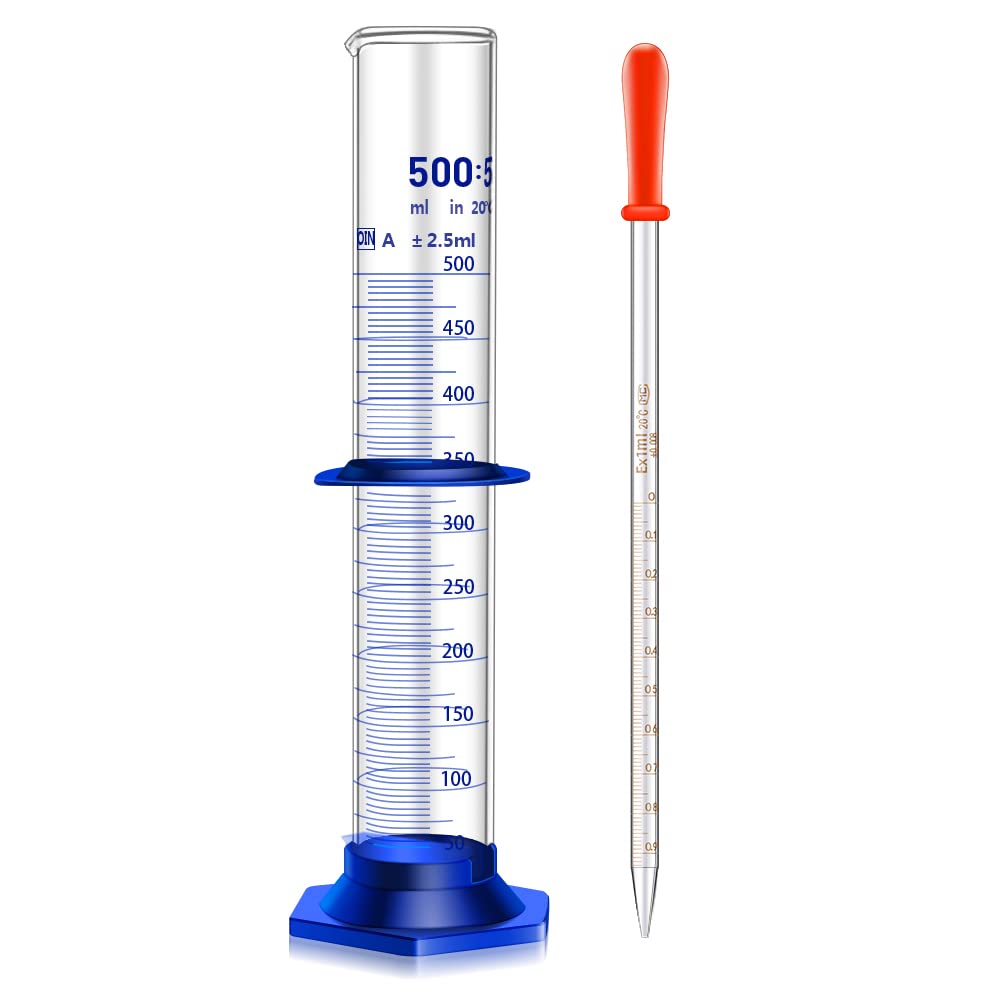Snapklik.com : Thick Glass Graduated Cylinder Measuring Liquid Lab ...