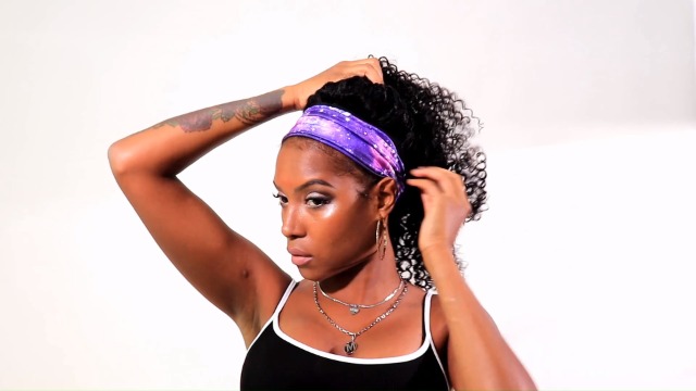 SuCoo Headband Wig Human Hair Blend wigs Water Wave Machine Made Wig ...