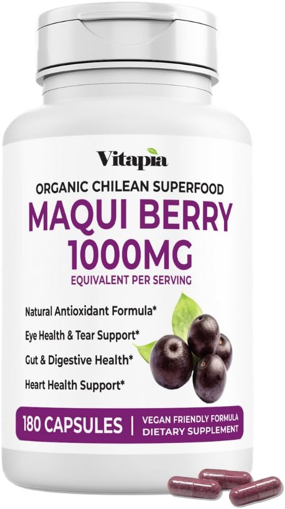 Amazon.com: Vitapia Maqui Berry 1000mg - Maqui Berry Powder Supplement ...