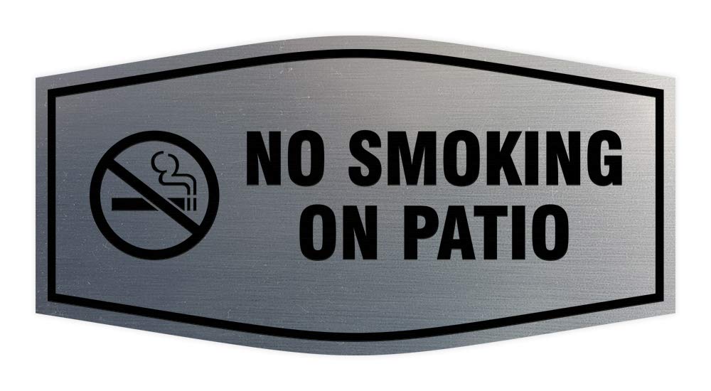 Amazon.com: Signs ByLITA Fancy No Smoking on Patio Sign - Easy to ...