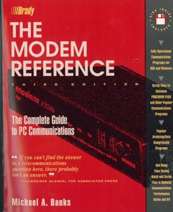 The Modem Reference/Book and Disk: Banks, Michael A.: 9781566860277 ...