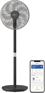 Philips Smart Pedestal Fan Series 3000, Powerful & Ultra-Quiet with ...