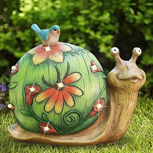 Amazon.com: Solar Snail Lights Solar Garden Statue Lights Outdoor, for ...
