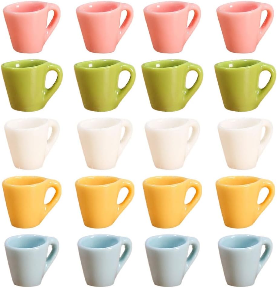 Amazon.com: 100 Pcs Miniature Cup Miniature Coffee Cup Dollhouse Coffee ...