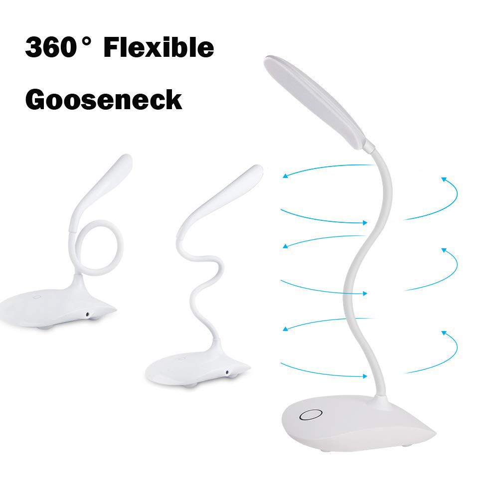 Buy LED Table Lamp,Portable Eye-Protected Flexible Gooseneck Small Desk ...