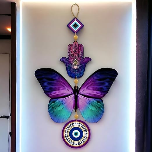 IMAGICART Decorative Wall Hanging for Door Entrance, Butterfly Evil Eye ...
