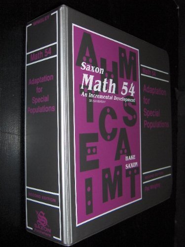 Amazon.com: Math 54 2e Sppop Teacher Resource Set (2 (Saxon Math 5/4 ...