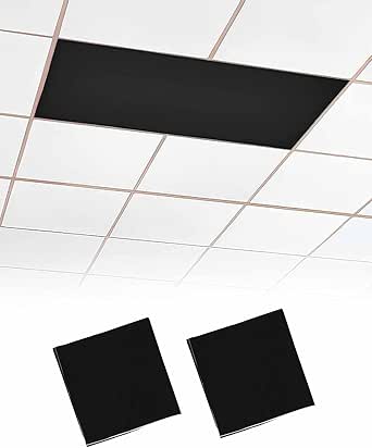 Magnetic Light Cover for Classroom Drop Ceiling,2 Pack 4x2 Ft Fluorescent Light Covers for ...