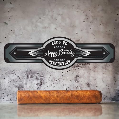 Amazon.com: Vintage-Style Happy Birthday Cigar Bands – Self-Adhesive ...