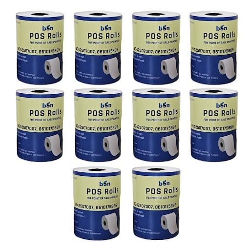 BSN Non Sticky Thermal Receipt Paper Yellow Rolls for Billing & POS ...