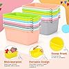 Amazon.com - Dandat 16 Pcs Book Bins for Classroom Library Plastic ...
