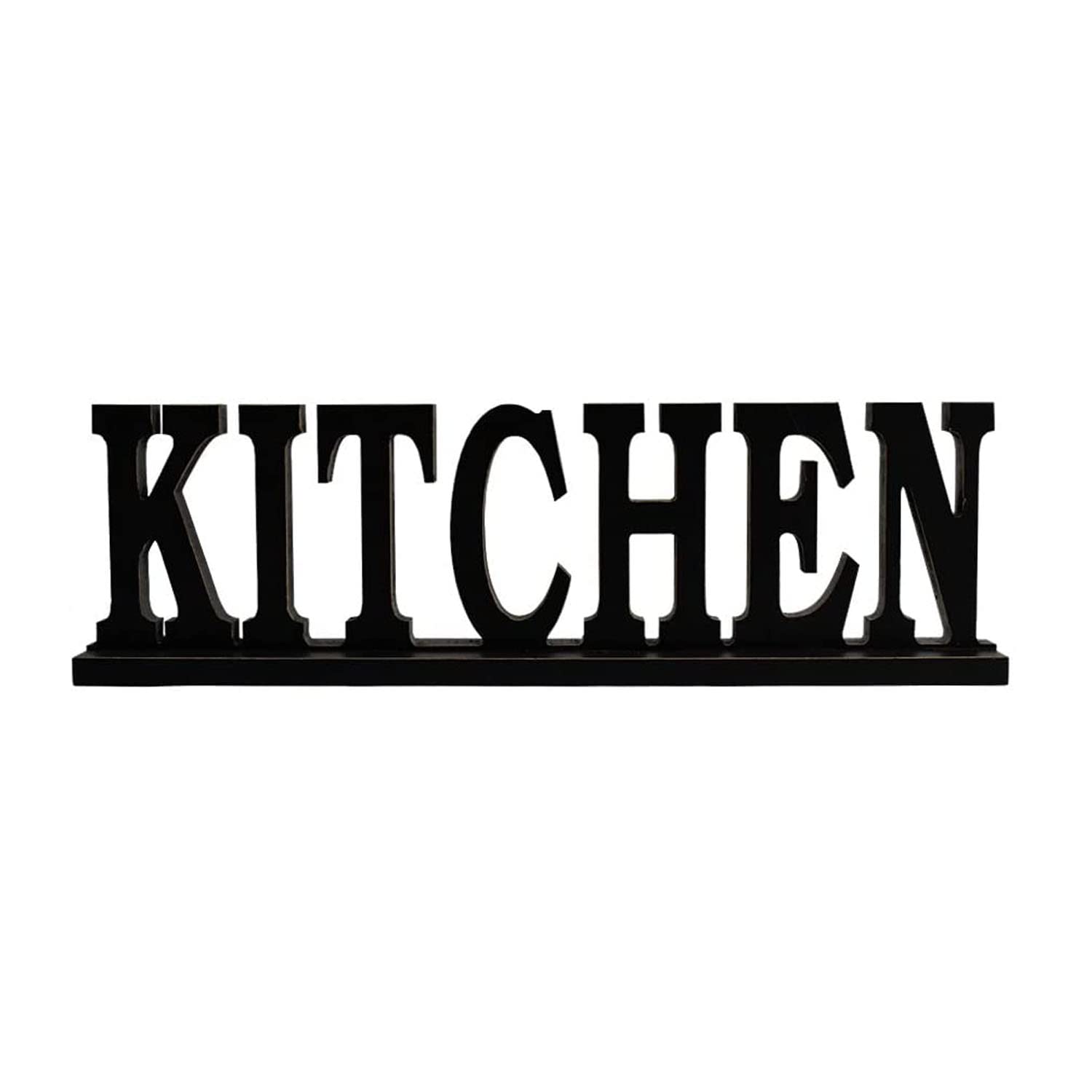 Amazon.com: YUMBOR Black Wooden Cutout Kitchen Letters Freely Standing ...