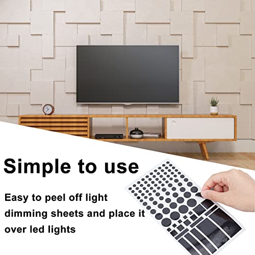 AMIJOUX 4 Sheets LED Light Blocking Stickers, Light Dimming LED Filters ...