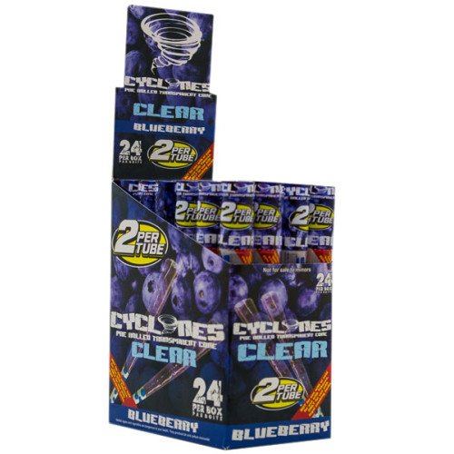 Amazon.com: CYCLONES PRE ROLLED CONES CLEAR BLUEBERRY FLAVOR PACK OF 24