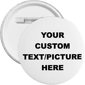 Amazon.com: Custom Pins Buttons Bulk Custom Your Own Name Text Picture Personalized Pinback ...