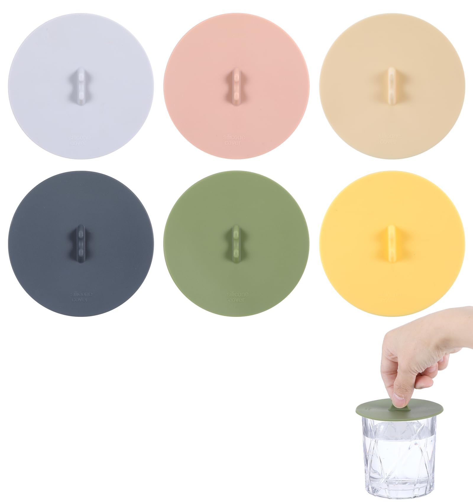 Amazon.com: Silicone Coffee Cup Lid, 6pcs Silicone Cup Lids, Food Grade ...