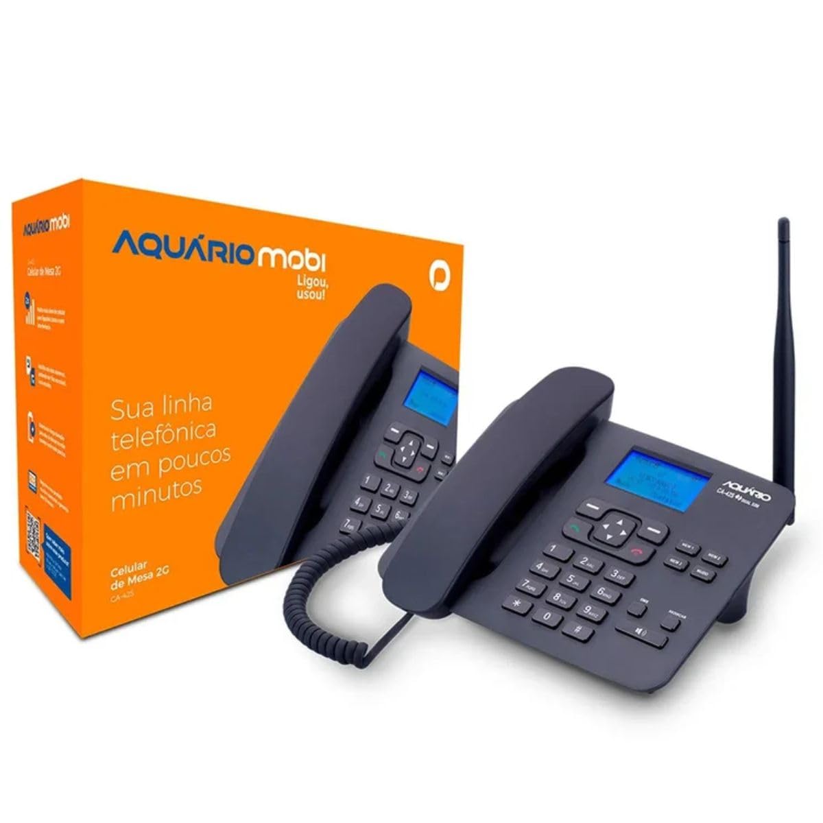 Telefone Celular Fixo Rural de Mesa Aquário CA-42S 2G Antena Interna ...