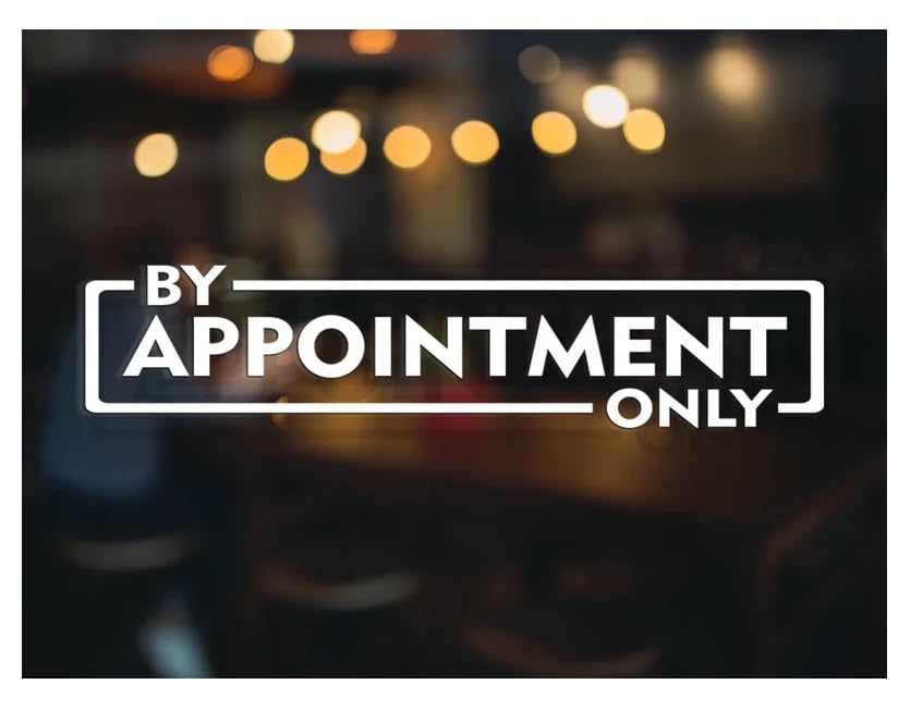 Amazon.com : By Appointment Only Vinyl Decal - 3.5"x13" - Professional ...