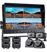 Amazon.com: Fookoo 1080P 10" Wireless Backup Camera System, 10" Dual ...