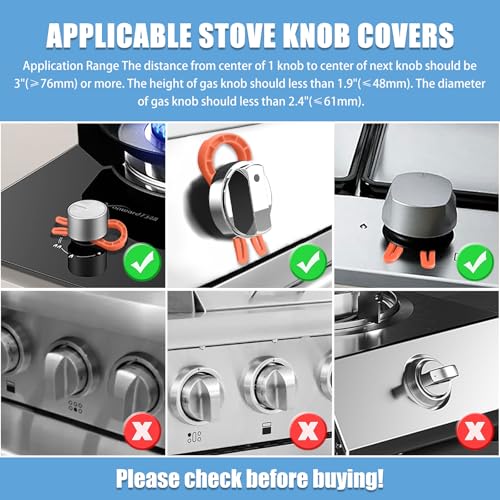Stove Knob Safety Locks – Gas Stove Oven Knob Safety Covers –Child and ...