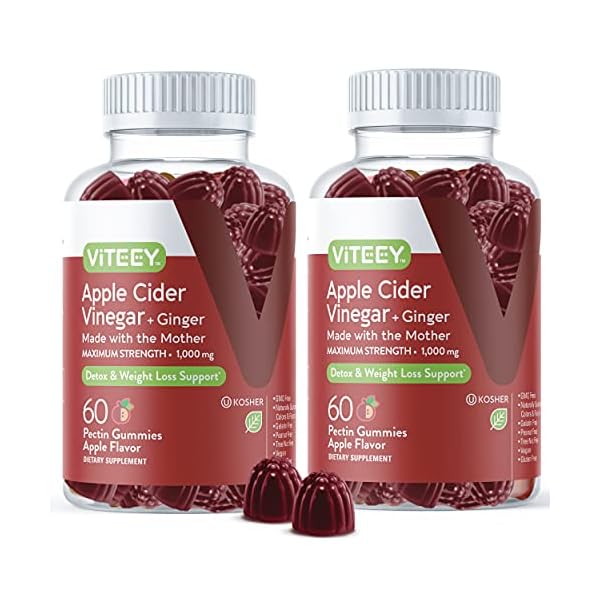 Apple Cider Vinegar Gummies Maximum Strength 1,000mg Plus Ginger, ACV With | Gourmetian
