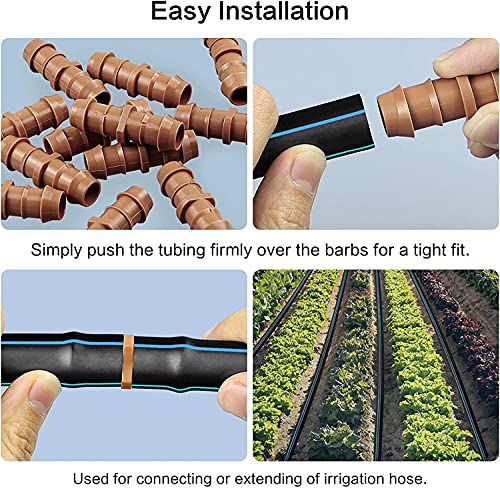 Snapklik.com : Arfun 20-Pack Drip Irrigation Barbed Coupling Fittings