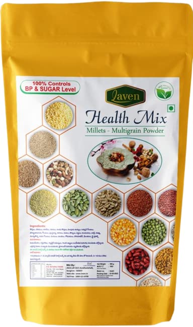 Laven Health Mix ( 500 gms ), Millets - Multigrain Powder, 100% natural ...