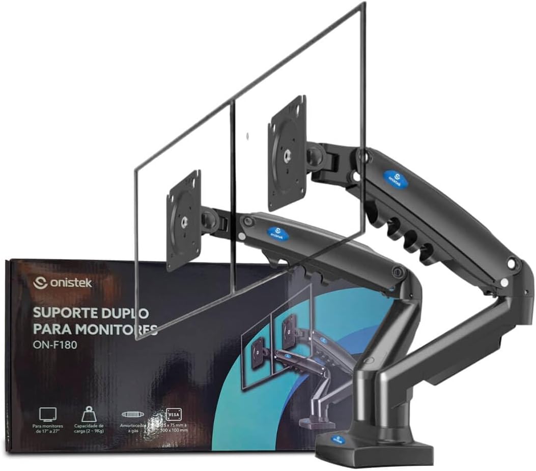 Suporte Duplo Articulado Para Dois Monitores Monitores 17 a 27 ...