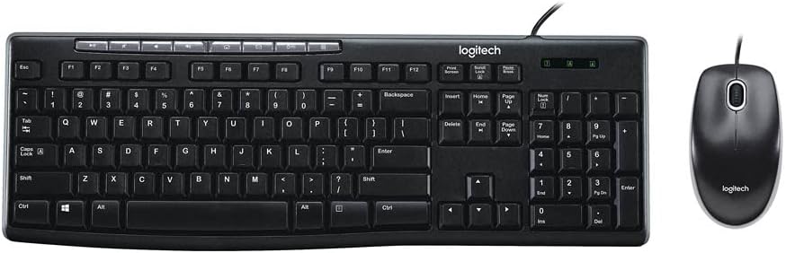 Logitech Media Combo MK200 Full-Size Keyboard and High-Definition ...