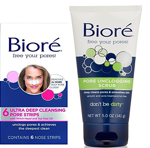 Amazon.com: Biore Pore Unclogging Scrub - 5 Oz and Ultra Deep Cleansing ...