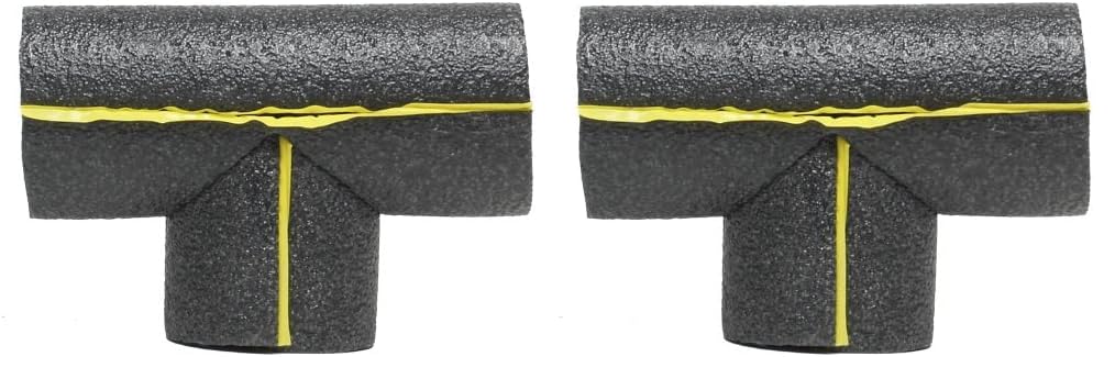 Frost King TEE1H 1in Pipe Tube Tee Connector, Black (Pack of 2 ...