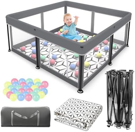Amazon.com : Foldable Baby Playpen with Mat - Portable,Spacious ...