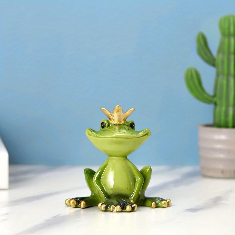 Amazon.com: Frog with Crown Garden Decor for Outside Figurine Sculpture ...