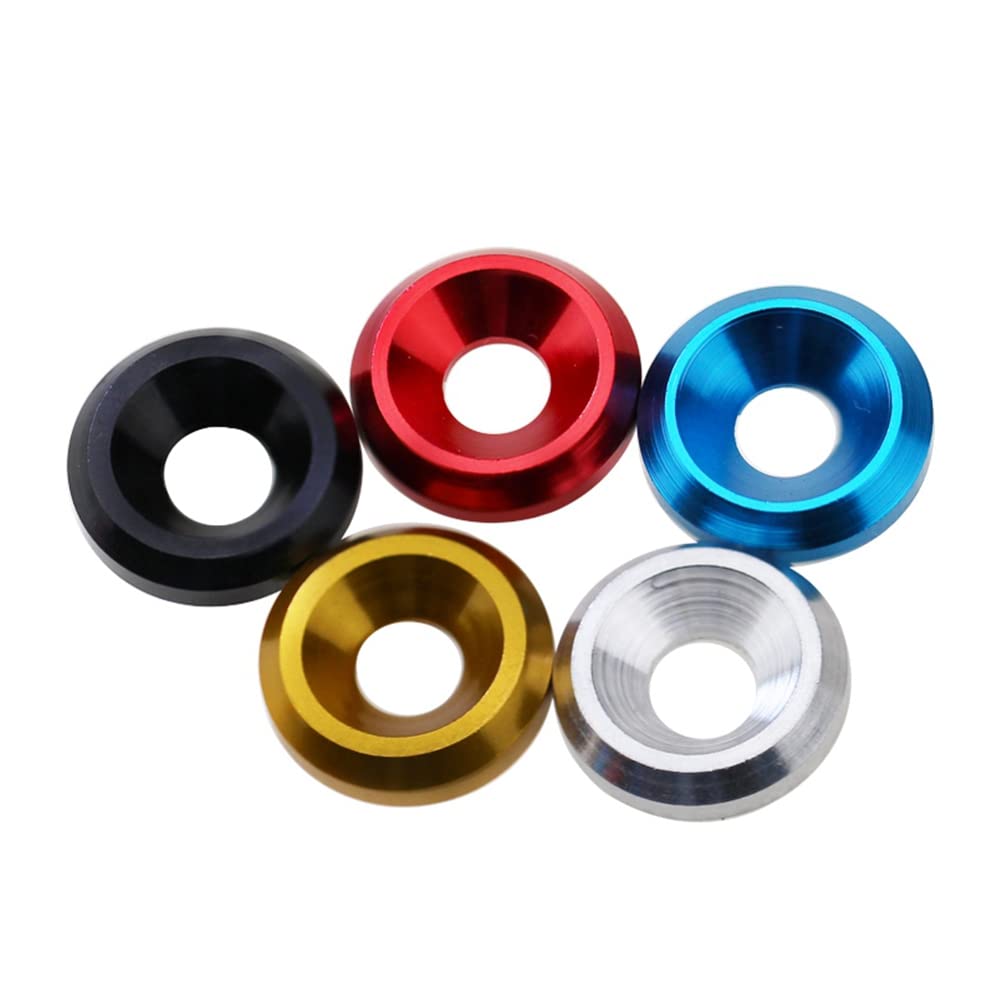 10pcs M3×12mm×3mm Black Aluminum alloy fish eye gasket conical concave ...