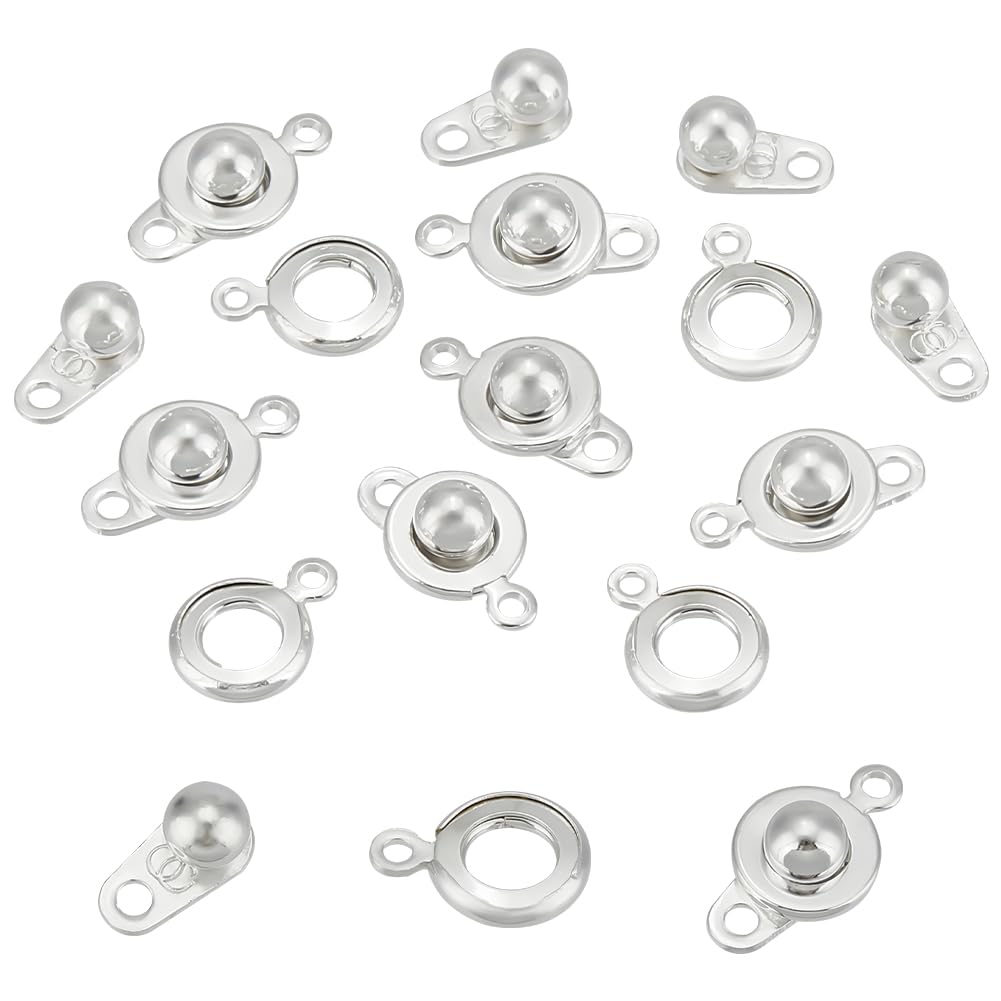 Amazon.com: UNICRAFTALE 12 Sets Stainless Steel Snap Clasps Small ...