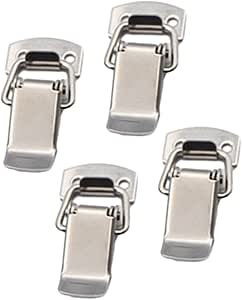 4PCS Stainless Steel Spring Loaded Clamp Clip Case Box Latch Catch ...