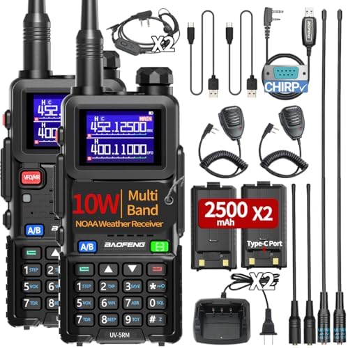 Amazon.com: BAOFENG 5RM Ham Radio 10W Long Range (Upgrade of UV-5R) Handheld NOAA Weather ...
