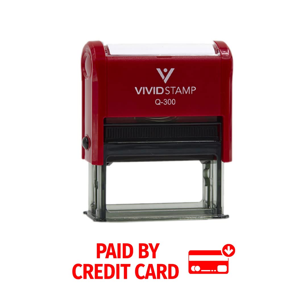 Amazon.com : Vivid Stamp Paid by Credit Card Business Self-Inking ...