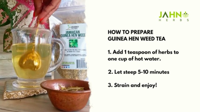 Watch How to make Guinea Hen Weed Tea - JAHNO HERBS on Amazon Live