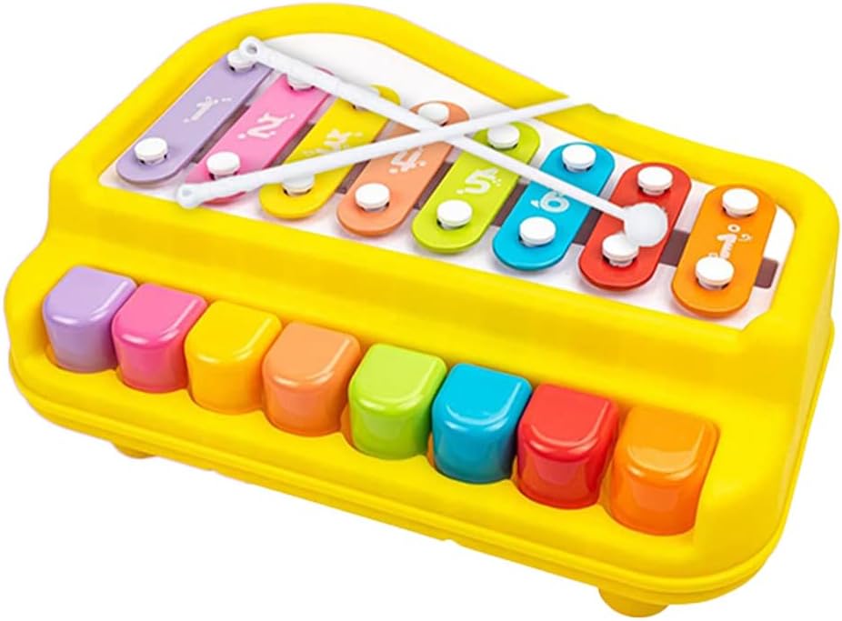 BUMTUM 2 in 1 Baby Piano Xylophone Toy for Toddlers 1-3 Years Old, 8 ...