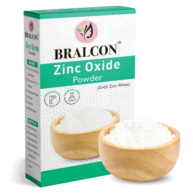 BRALCON Zinc Oxide non nano Powder - 100g | Zno/Zink White Powder for ...