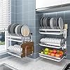 Amazon.com - ANram 304 Stainless Steel Wall-Mounted Dish Drying Rack ...