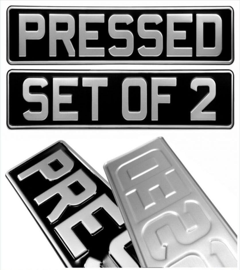Placa Base A Pair Pressed Aluminium Number Plates Fully Road Legal And ...