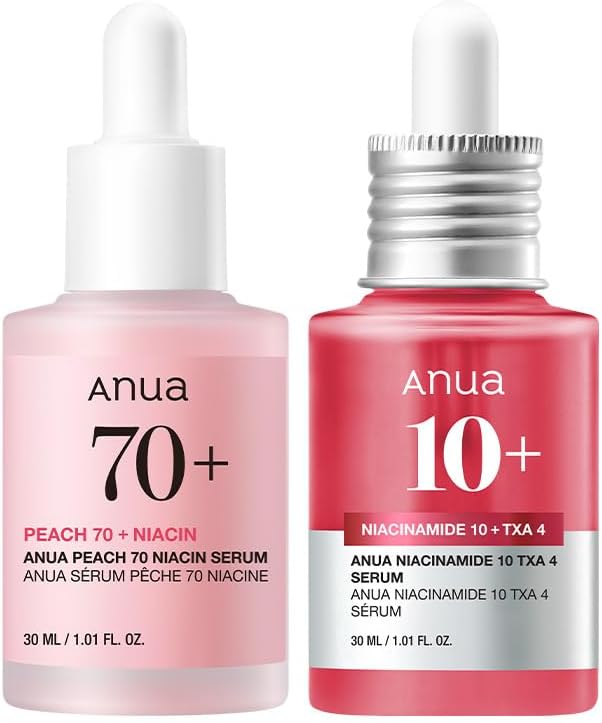 Amazon.com: Anua Pink Serum Duo for Korean Glass Skin:10% Niacinamide ...